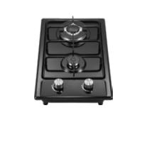 China 6mm Tempered Glass 2 Burner Built-in Gas Cooktop 300×510×120mm with 1.5V/220V Ignition Options for sale