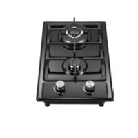 China ECO-GS6201S-3 2 Burner Built-In Gas Cooktop with 0.6mm Tempered Glass and Flame Out Protection - 300×510×120mm for sale