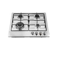China 4 Burner Gas Cooker with Electronic Ignition - 600×510mm Stainless Steel Cooktop with NG/LPG Options for sale