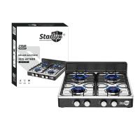 China ECO-GS6074HB 4-Burner Portable Gas Stove 2.2KW×4 Burners with 0.45mm Coated Iron Plate for Camping and Kitchen Use for sale