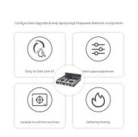 China ECO-GS6074HB 4-Burner Portable Gas Stove 2.2KW×4 Burners with 0.45mm Coated Iron Plate for Camping and Kitchen Use for sale