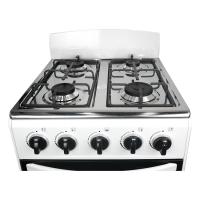 China 50cm 4-Burner Free Standing Gas Cooker with 55L Oven and Grill - White Stainless Steel Household Appliance for sale