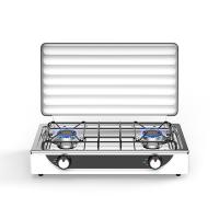 China ECO-GS6002 Two Burner Propane Stove with 0.4mm Coated Iron Plate and 595mm Gift Box for Camping for sale