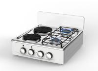 China 1000W Hybrid Electric Gas Stove with 2 Electric Cookers and 2 Gas Burners for Kitchen Cooking for sale
