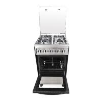 China 50x50cm 4 Burner Freestanding Gas Cooker with 55L Oven - Stainless Steel Glass Lid Stove for sale