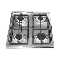 China 50x50cm 4 Burner Freestanding Gas Cooker with 55L Oven - Stainless Steel Glass Lid Stove for sale