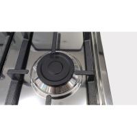 China 50x50cm 4 Burner Freestanding Gas Cooker with 55L Oven - Stainless Steel Glass Lid Stove for sale