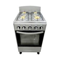 China Commercial 55L Gas Oven with 4 Brass Burners - 50x50x81cm Freestanding Cooker Stainless Steel for sale