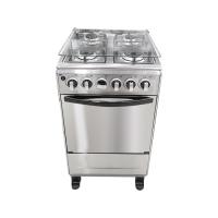 China 55L 4-Burner Freestanding Gas Cooker Oven with Stainless Steel Body and Mirror Glass Door - 50×50×81cm for sale