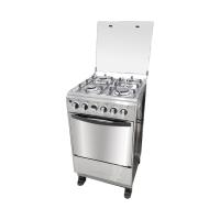 China 55L 4-Burner Freestanding Gas Cooker Oven with Stainless Steel Body and Mirror Glass Door - 50×50×81cm for sale