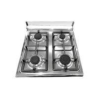 China 55L 4-Burner Freestanding Gas Cooker Oven with Stainless Steel Body and Mirror Glass Door - 50×50×81cm for sale