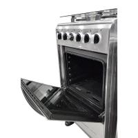 China 55L 4-Burner Freestanding Gas Cooker Oven with Stainless Steel Body and Mirror Glass Door - 50×50×81cm for sale