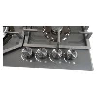 China OEM Built-In 60cm 4-Burner Gas Cooktop with Matte Tempered Glass Surface - 590×510mm Dimensions for sale