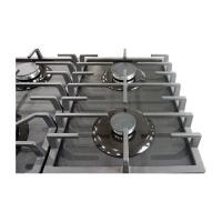 China OEM Built-In 60cm 4-Burner Gas Cooktop with Matte Tempered Glass Surface - 590×510mm Dimensions for sale