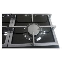 China ECO-G4606 4-Burner Built-In Gas Stove 60cm Tempered Glass Surface with Pulse Ignition and Flameout Protection for sale