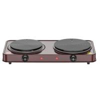 China Portable Stainless Steel Electric Stove Double Solid Hot Plate 1000W 1500W 220V 2 Burners for sale