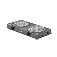 China Portable 2 Burner Electric Hot Plate 1000W 220-240V Cooking Stove with Temperature Control for sale