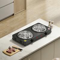 China Portable 2 Burner Electric Hot Plate 1000W 220-240V Cooking Stove with Temperature Control for sale