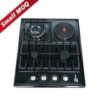 China Stainless Steel 4 Burner Gas Cooktop with Electric Hob 590x510mm 220V 50Hz Cast Iron Frame for sale