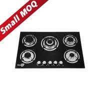China 7mm Tempered Glass 5-Burner Gas Cooktop 1.5V DC Igniter 760x510mm for sale