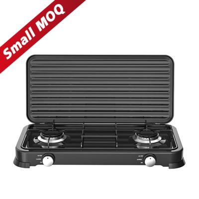 China ECO-GS6002B Double Burner Camping Gas Stove with 2.2kW Heating and Safety Knob Temperature Control for sale