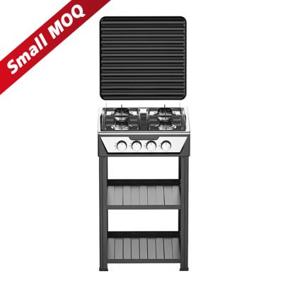 China ECO-GS6024J 4 Burner Gas Cooktop with 0.45mm Stainless Steel Plate and Safety Valve for Home Cooking for sale
