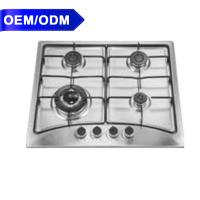 China Customized 4 Burner Gas Cooktop 600×510mm Stainless Steel Hob with Safety System and Multiple Ignition Options for sale