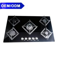 China ECO-G5868 5-Burner Gas Cooktop with Tempered Glass Surface 860×510mm and Flameout Protection for sale