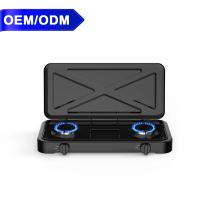 China 2-Burner Gas Stove Iron Material Household Cooker with 60% Humidity Storage Rating and Custom Logo Options for sale