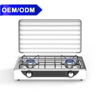 China ECO-GS6002 Two Burner Propane Stove with 0.4mm Coated Iron Plate and 595mm Gift Box for Camping for sale