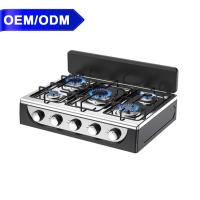China Commercial 5 Burner LPG Gas Stove ECO-GS6015HB with 0.5mm Stainless Steel Plate and 3000pcs Monthly Capacity for sale