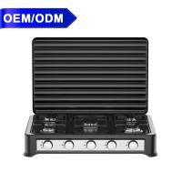 China ECO-GS6055B High Power 5-Burner Gas Stove with 0.6mm Coated Iron Plate and 3000pcs Monthly Capacity for sale