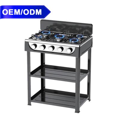 China ECO-GS6015H-J 5 Burner Gas Stove with 0.5mm Stainless Steel Plate and Energy Efficient Internal Rotary Fire for sale