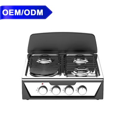 China ECO-GS6024HD1 4-Burner Gas Stove with 1500W Electric Ignition and 0.45mm Stainless Steel Construction for sale