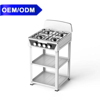 China ECO-GS6024H-J 4 Burner Gas Stove Table Top Stainless Steel 0.45mm with 3000pcs Monthly Capacity for sale