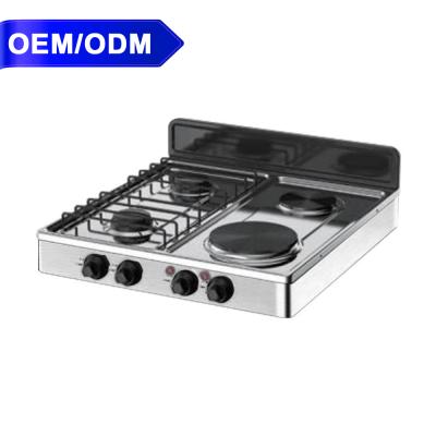 China ECO-6074D2-2 Portable 2 Burner Electric Cooktop with 1000W+500W Power and 0.45mm Stainless Steel Panel for sale