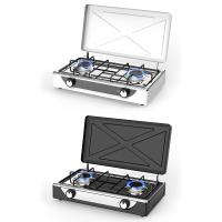 China Commercial Double Burner Gas Stove 2 Burner Iron Cooktop for Busy Kitchens for sale