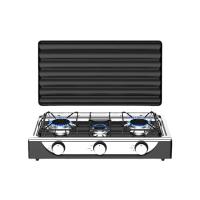 China Commercial 3 Burner Gas Stove 598x334x90mm Stainless Steel Countertop Outdoor Cooker for sale