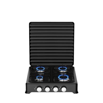 China Professional 4 Burner Gas Stove 6004B with Thickened Poly Square Grate for Even Heating for sale