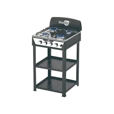 China Heavy Duty Commercial Four Burner Gas Stove 24 Inch with Manual Ignition for Restaurant Kitchen for sale