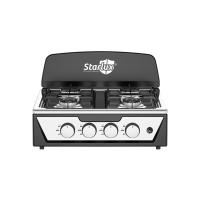 China Four Burner Gas Stove 4 Plate Pulse Ignition Commercial Kitchen 515x485x575mm for sale