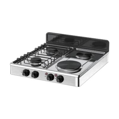 China 2 Burner Stainless Steel Gas Cooktop 0.45mm Panel Flame Failure Protection Commercial Stove for sale