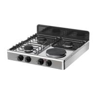 China Stainless Steel 2-Burner Gas Cooktop 53.5cm with Flame Safety Device and Adjustable Burners for sale