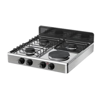 China Stainless Steel 2-Burner Gas Cooktop 53.5cm with Flame Safety Device and Adjustable Burners for sale