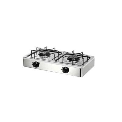 China Commercial Stainless Steel Gas Stove 2.2kW 2 Burner ECO-6072B for Busy Kitchens for sale