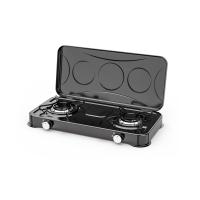 China Heavy Duty Double Gas Stove 30kW Commercial Kitchen Range with 2 Burners for sale