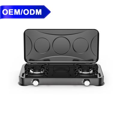 China Commercial Double Burner Gas Stove 30 Inch Heavy Duty Professional Kitchen Cooktop for sale
