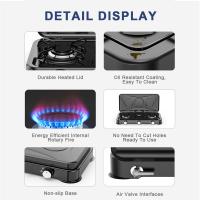 China Portable Outdoor Three Burner Gas Stove 12000 BTU Energy Saving Fast Heating Camping Cooker for sale