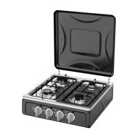 China Energy Saving Four Burner Gas Stove 490x490mm Tempered Glass Fast Heating ECO GS6024B for sale