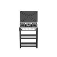China Five Burner Gas Stove 0.5mm Stainless Steel Commercial Kitchen Restaurant for sale